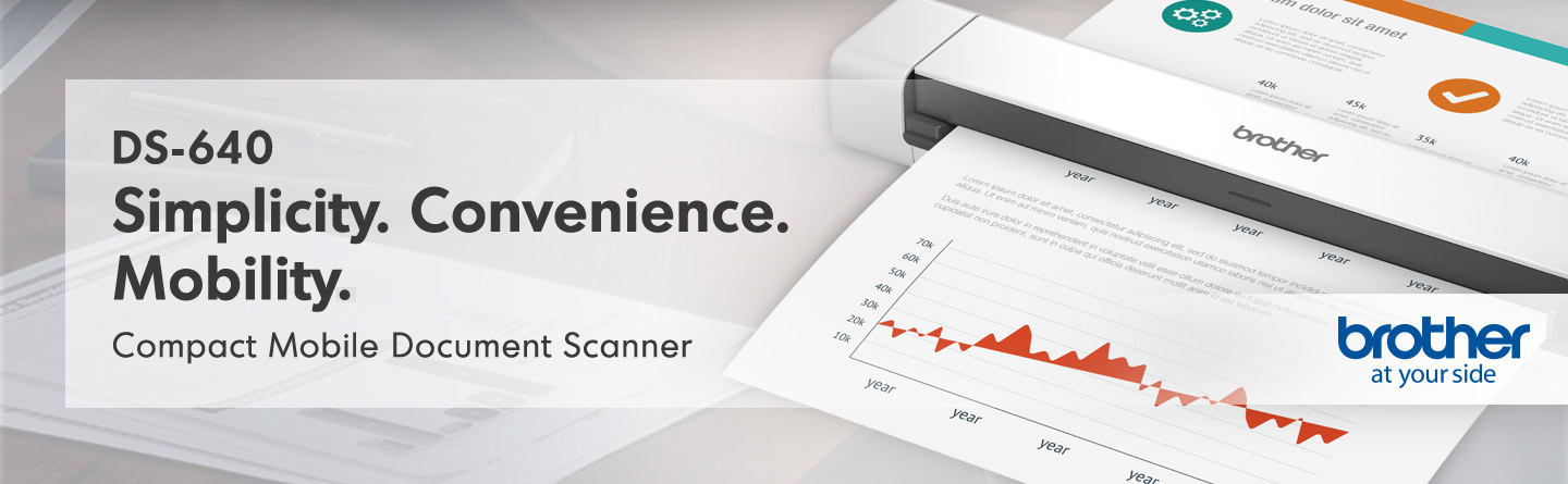 Brother DS-640 | Compact Mobile Document Scanner – Brother