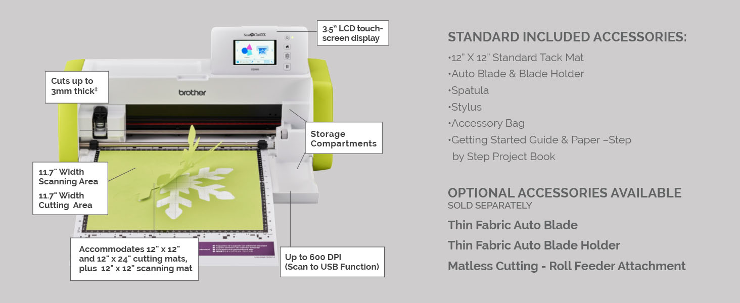 ScanNCut DX-Lime | ElectronicCuttingMachines | By Brother