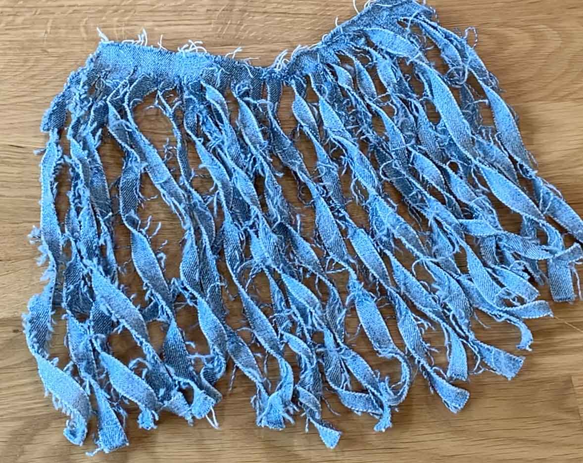 GET THE FRINGE PIECE WET WITH SOME RUNNING WATER AND TOSS IT IN THE ...