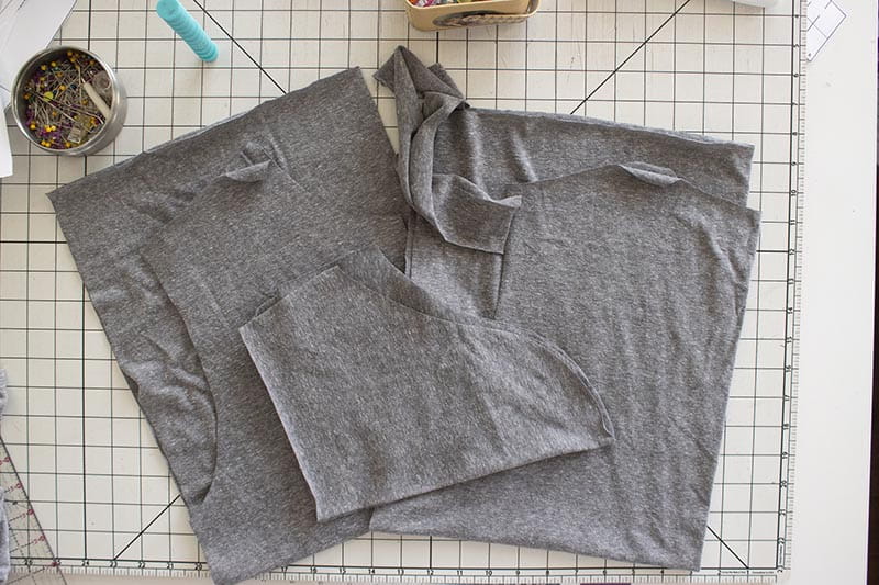 Sew one shoulder seam using your serger or a knit stitch on a sewing ...