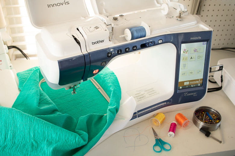 Place your hoop in the embroidery machine and pull up the design you ...