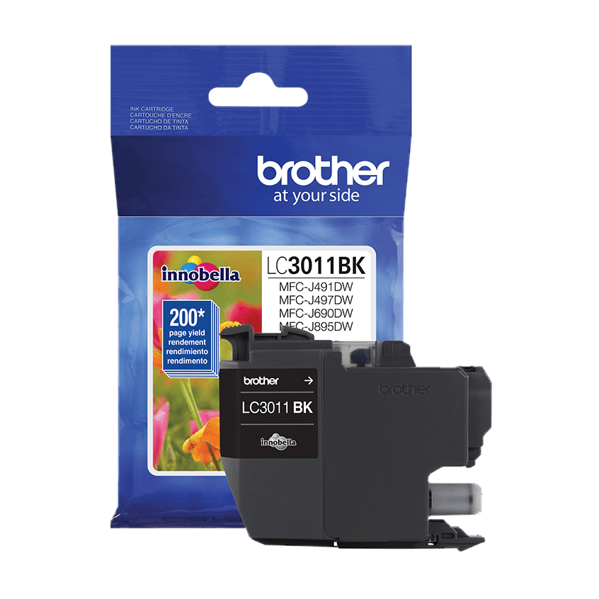 Standard-yield LC3011BK Black Ink Bundle | By Brother