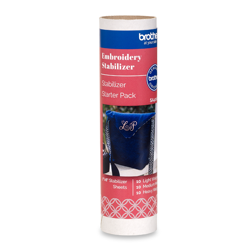 Embroidery Stabilizer Starter Kit (7” x 8” Sheets) | By Brother
