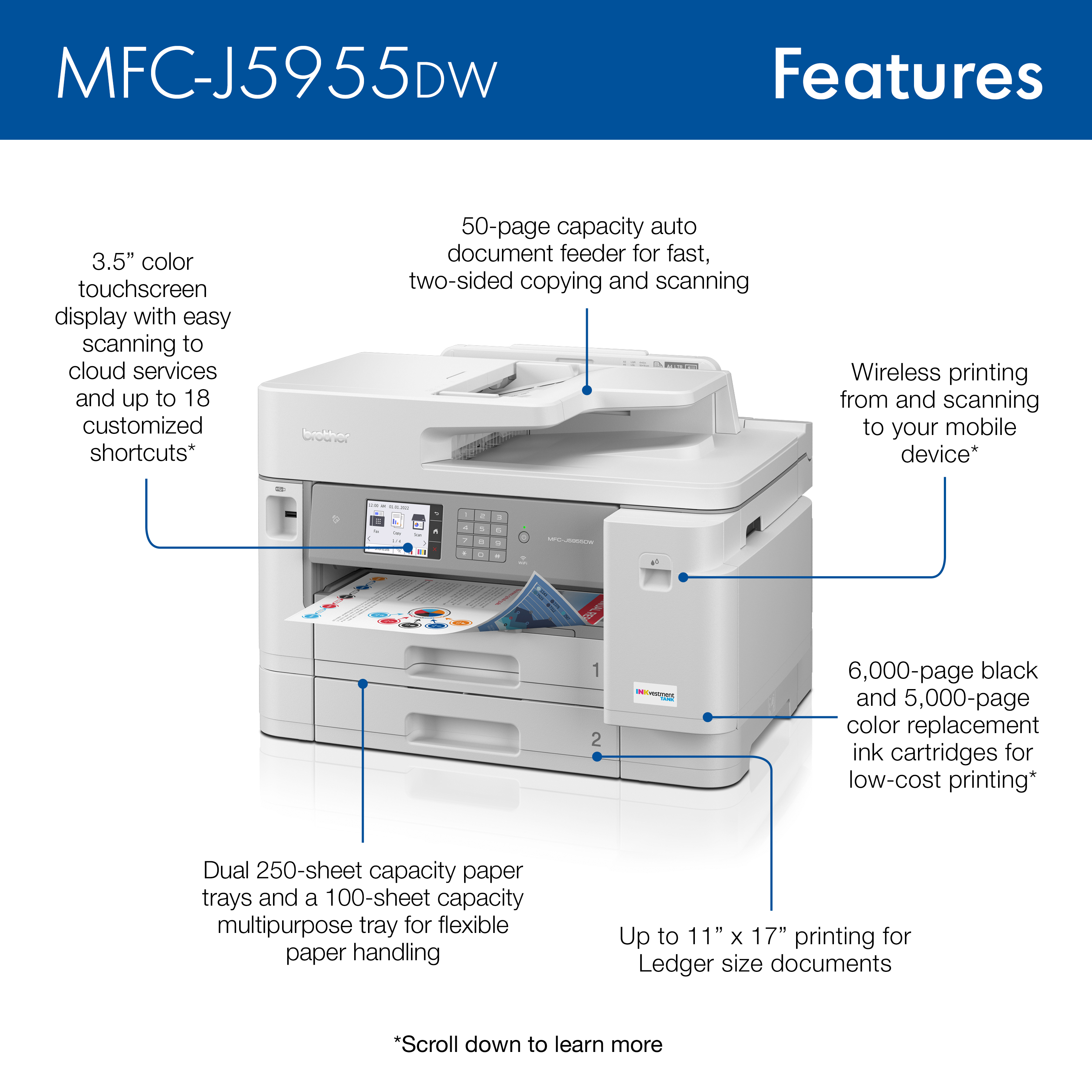 MFC-J5955DW | PrintersAIOs | By Brother