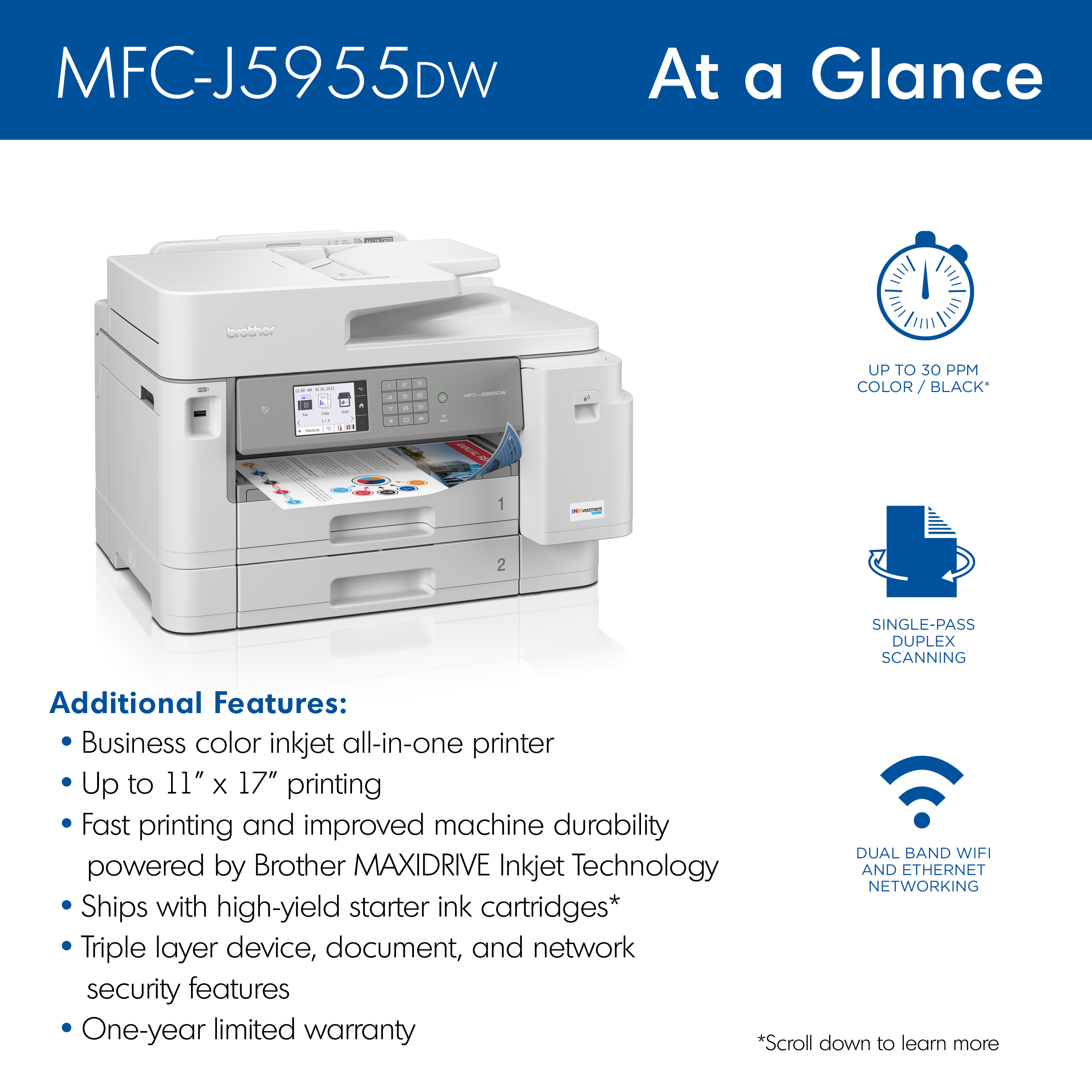 MFC-J5955DW | PrintersAIOs | By Brother