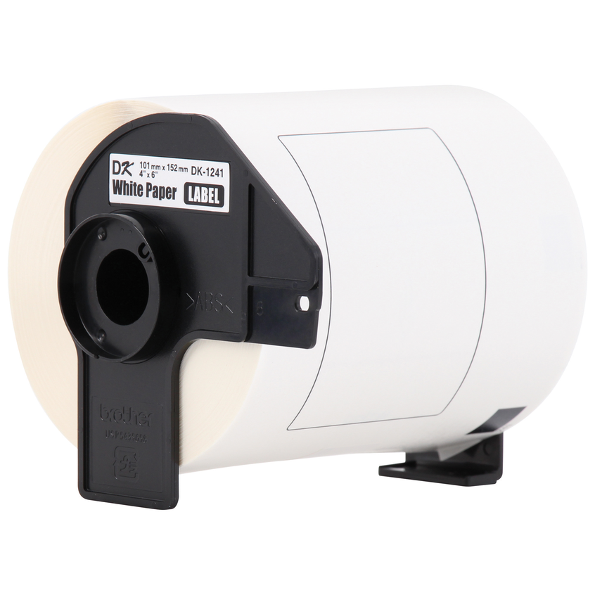 Brother DK1241 | Large Shipping White Paper Labels - 4" x 2"