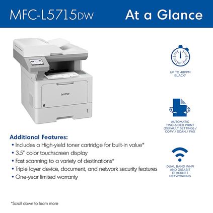 MFC-L5715DW | PrintersAIOs | PrintersAIOsFaxMachines | By Brother