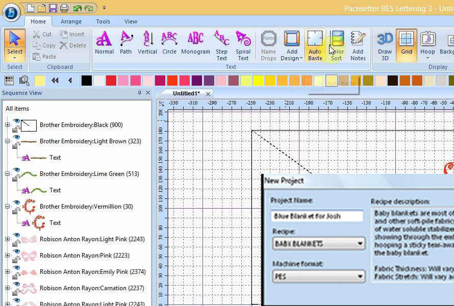 BES 3 - Embroidery Lettering Software - Brother