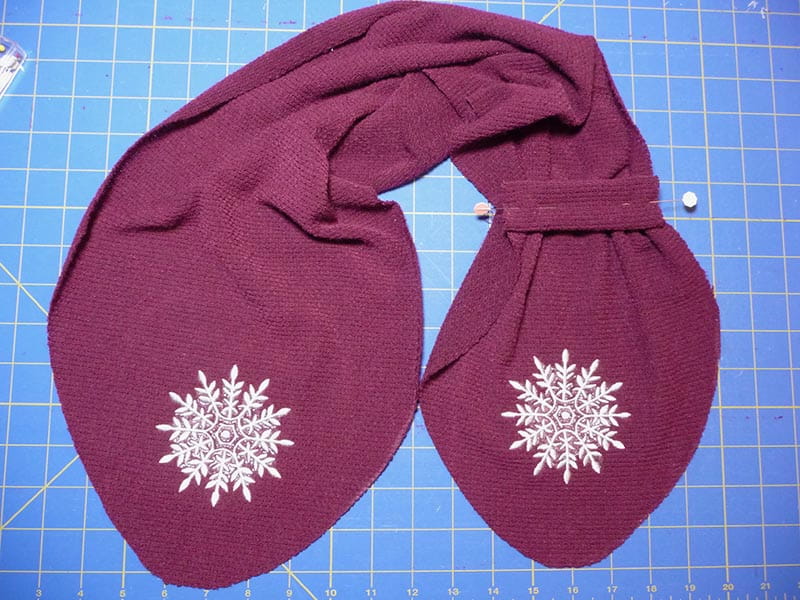 How to embroider a knit sweater scarf | Brother