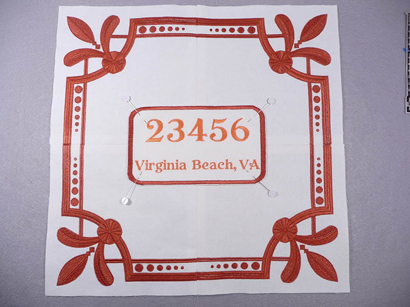 Embroider A Custom Zip Code Pillow