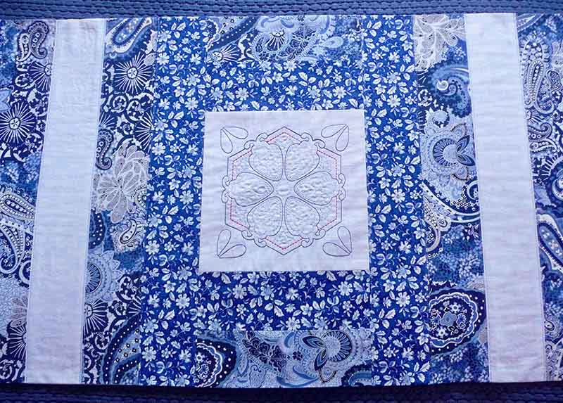 How to embroider a patchwork bed runner | Brother