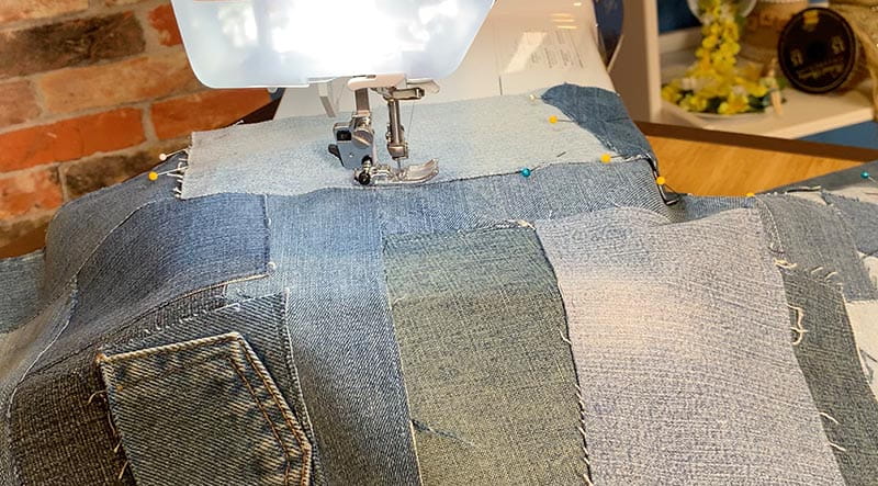 How to sew a patchwork denim hoodie | Brother
