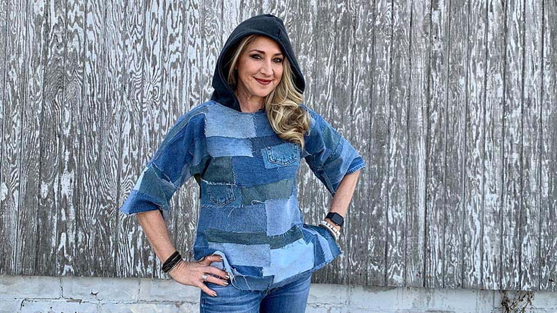 How to sew a patchwork denim hoodie | Brother