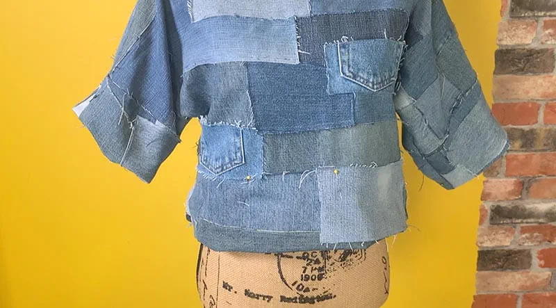 How to sew a patchwork denim hoodie | Brother