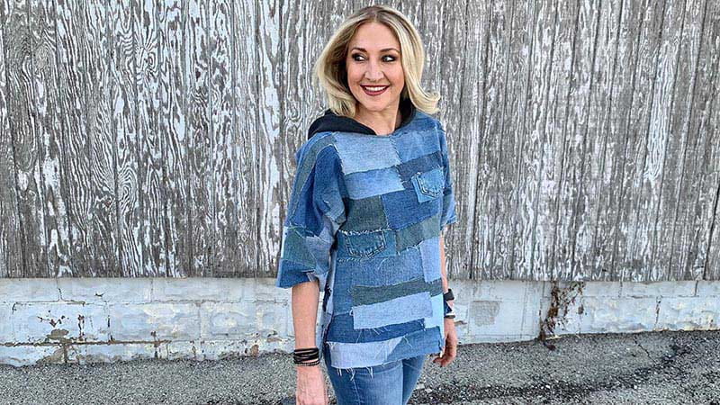How to sew a patchwork denim hoodie | Brother