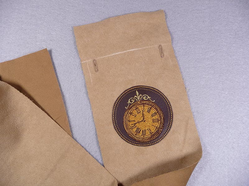 Design a suede embroidered pouch | Brother